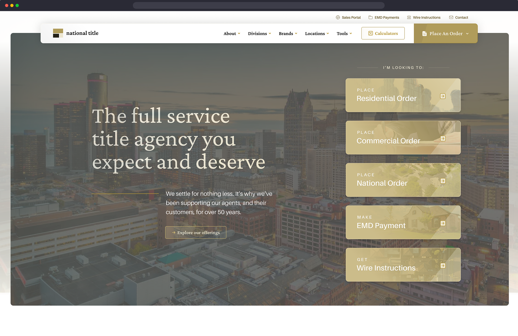 National Title Insurance Website Design - Ty Fraser